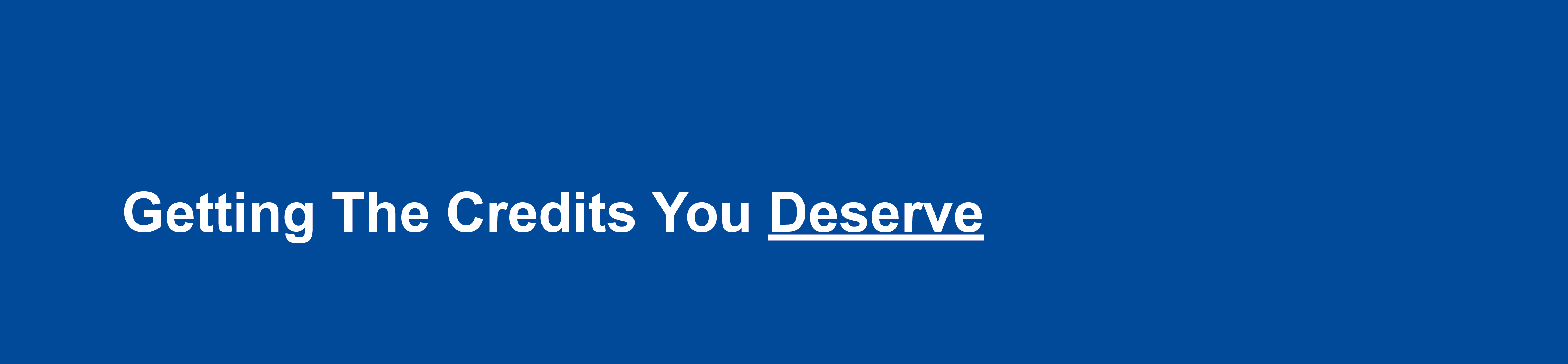 Get The Credits You Deserve - PaladinCommercial